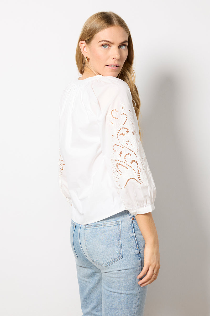 Ainsley Eyelet Sleeve Top