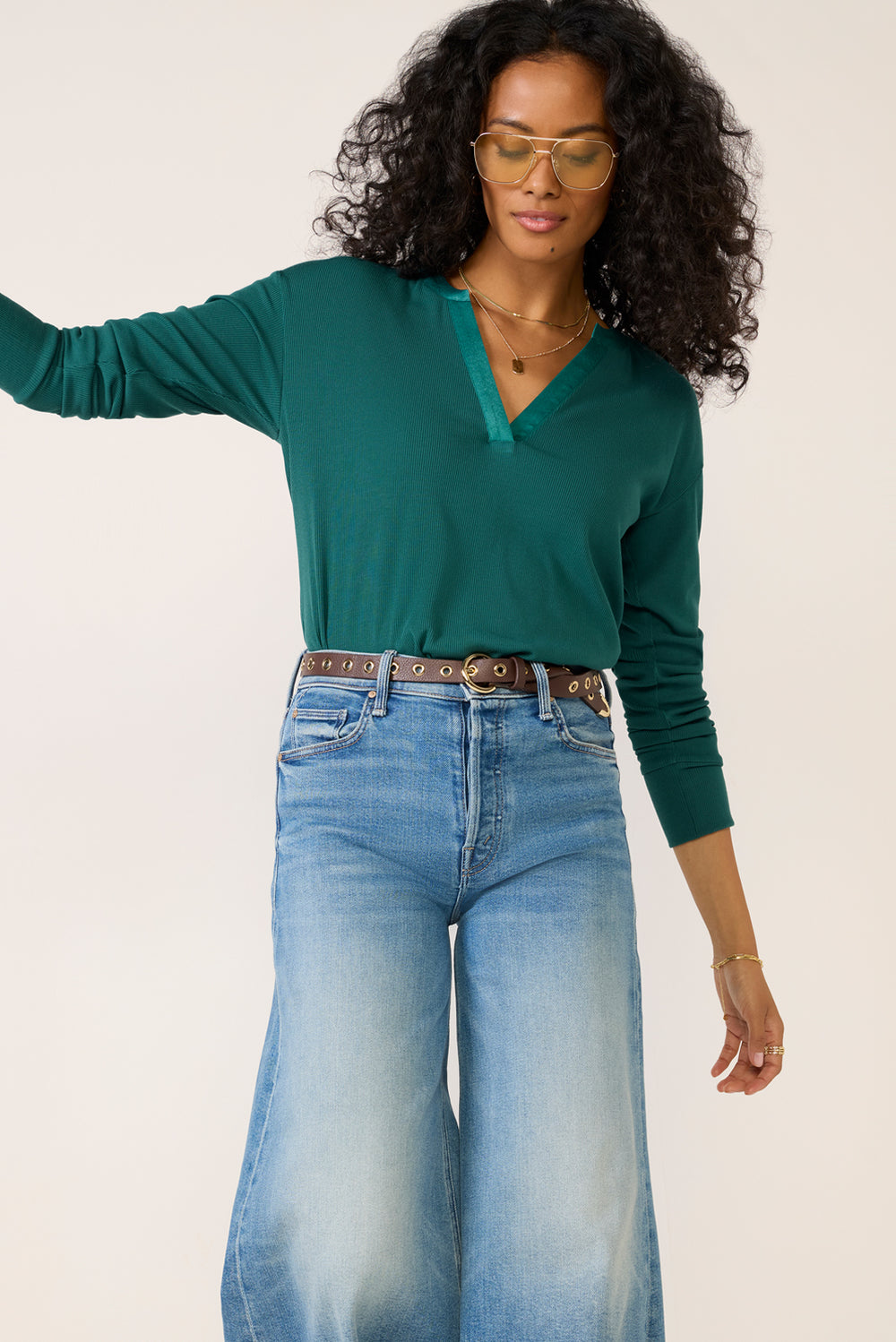 Bex Split Neck Top