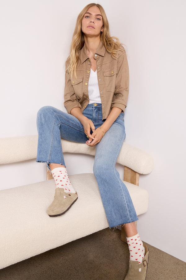 Frankie Stretch Linen Shacket