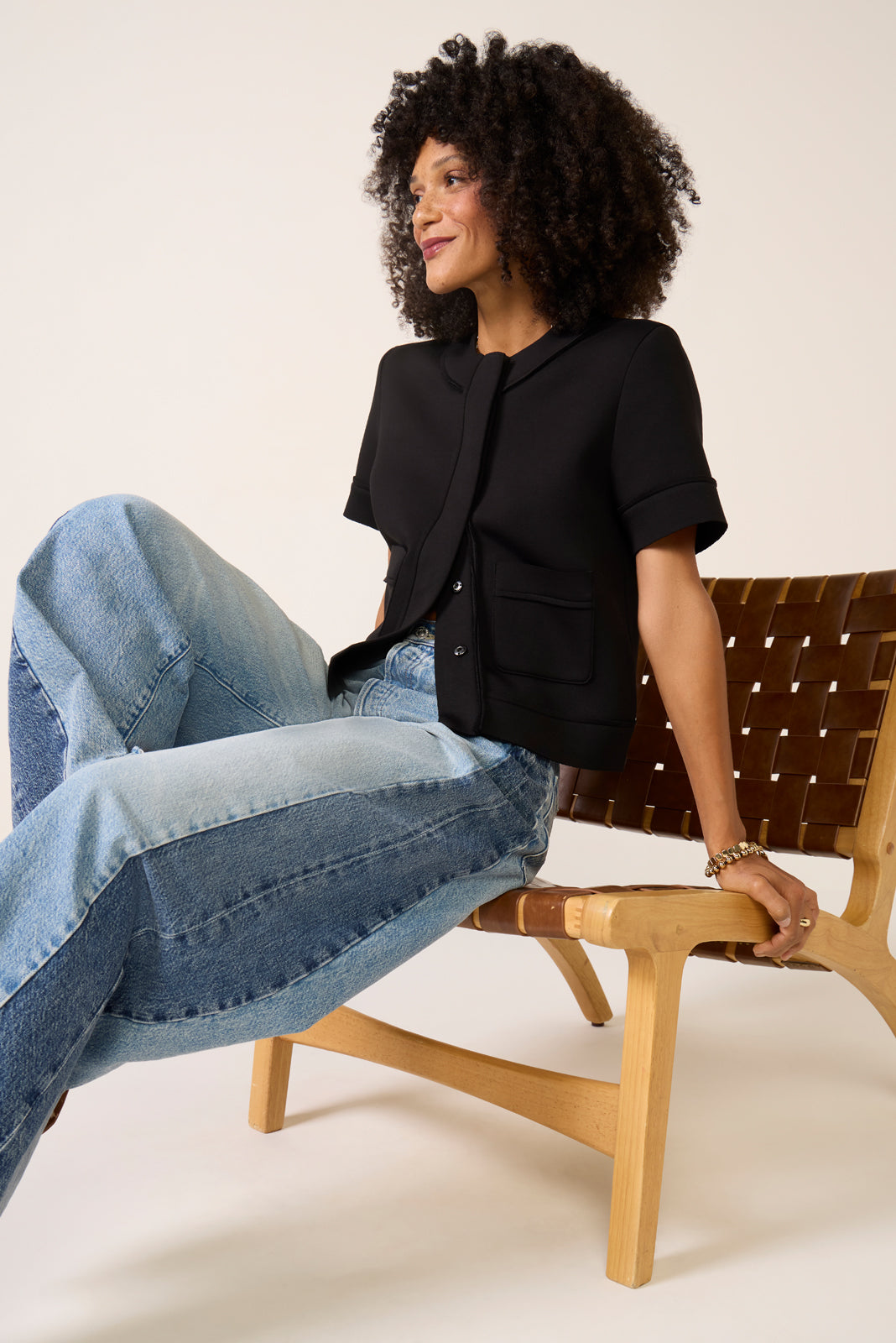 Cindy Short Sleeve Sleek Jacket